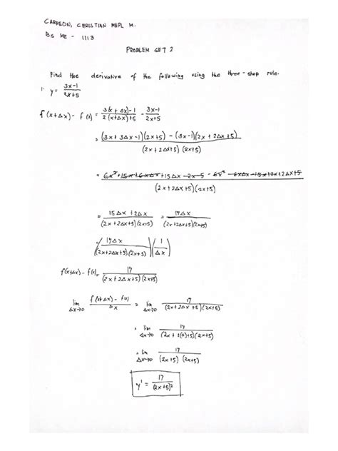 Problem Set 2 Diff Cal Pdf