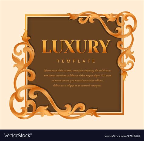 Ornate Frame Vintage Text Box Retro Style Vector Image