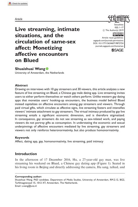 PDF Live Streaming Intimate Situations And The Circulation Of Same Sex Affect Monetizing