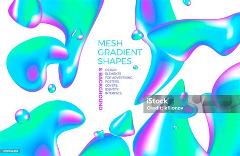 배경 그림 및 개체 웹 포장 포스터 광고 판 광고 표지 브로셔 콜라주 벽지 프레 젠 테이 션에 대 한 여러 추상 벡터 홀로그램 그라데이션 3d 배경 현대 미술의 벡터