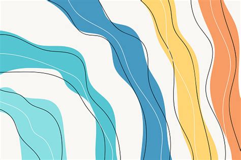 추상적인 배경 다채로운 파스텔 색상 리퀴드 스타일 미니멀 한 아트 워크 포스터 웹 배너 벽지 패브릭 프린트 용 디자인 고객 참여에 대한 스톡 벡터 아트 및 기타 이미지