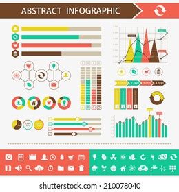 Infographics Elements Statistics Chart Option Flowchart ilustración de