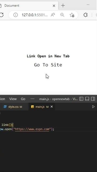 How To Open Website In New Tab Html Css Javascript Youtube