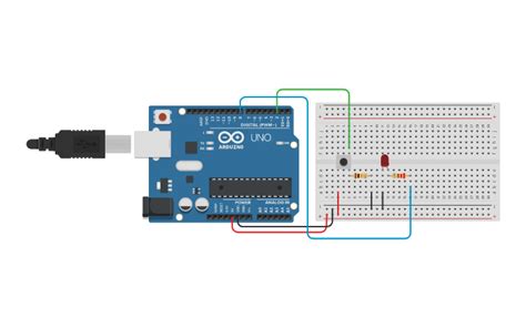 Circuit Design Pushbutton With Led Tinkercad