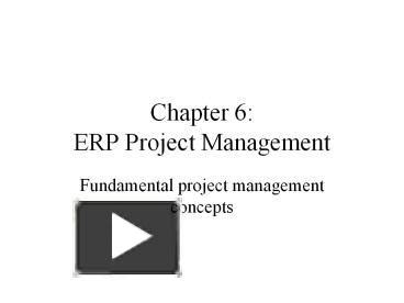 Chapter ERP Project Management Presentation Free To Download