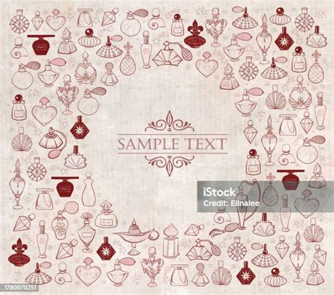 낙서 향수병이 있는 디자인 템플릿과 텍스트를 위한 장소 빈티지 배경에 벡터 스케치 Illistoriation 개체 그룹에 대한 스톡 벡터 아트 및 기타 이미지 Istock