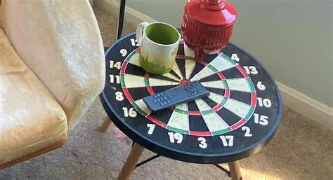 DIY Transform A Dartboard Into A Sharp Side Table Finding Your Good