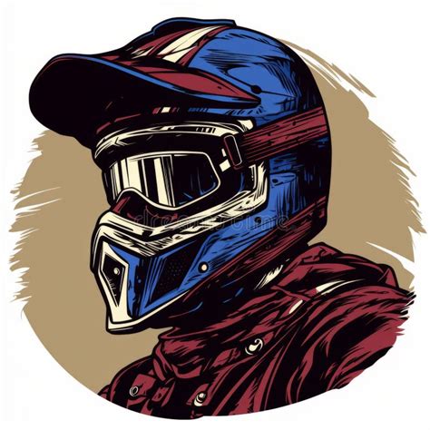 Real Estate Agent In Motocross Helmet Graphics Pack Stock Illustration
