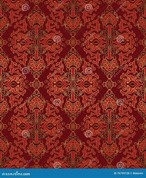 Medieval Seamless Pattern Stock Vector Illustration Of Embroidery