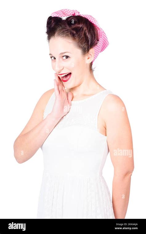 Surprised Pin Up Girl Retro Cut Out Stock Images And Pictures Alamy