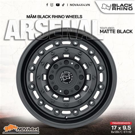 Mâm Black Rhino Pinatubo 20x95 Et 18 Xuất Xứ Hoa Kỳ