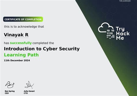 Vinayak R On Linkedin Tryhackme 100daysofcybersecurity Vapt