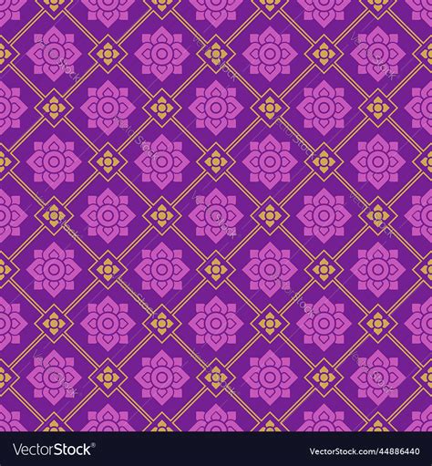 Modern Thai Style Art Pattern Background Vector Image
