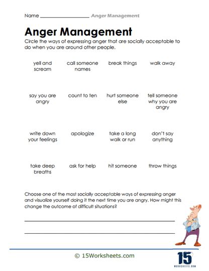 Anger Management Worksheets 15
