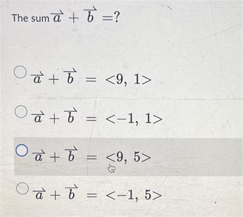 Solved Find The Sum A B Of The Vectors A Shown As Blue Chegg Com