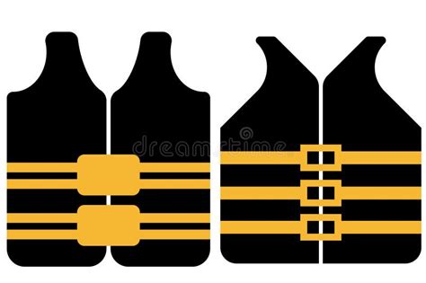 Comparison Of Two Life Jacket Icons With Varying Stripe Patterns