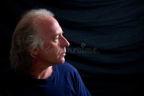 Profile Of Older Man Looking Right Stock Image Image Of Head Older