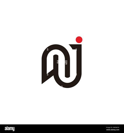 Letter Nj Linked Loop Line Logo Vector Stock Vector Image And Art Alamy