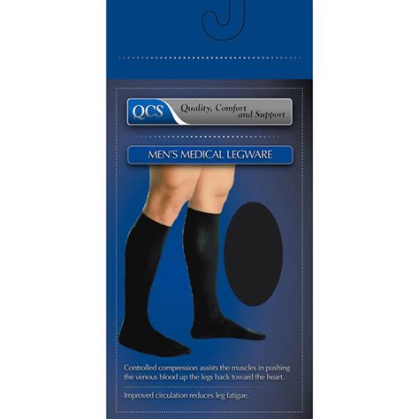Compression Socks Qcs Knee High Large Black Closed Toe