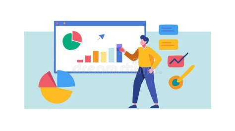 Person Presenting Data On Screen Vector Business Analytics Vector Design Generative Ai Stock
