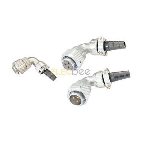 Metal Aviation Connector Wy Series Plug With Angled Back Shell And