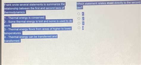 Frank Wrote Several Statements To Summarize The Relationship The First