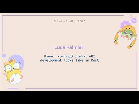 Free Video Pavex Reimagining Api Development In Rust From Rustlab Conference Class Central