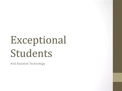 Exceptionalities Ppt