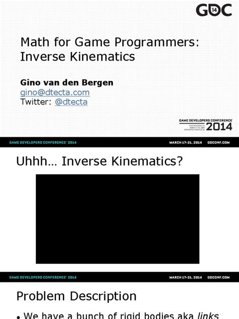 Math For Game Inverse Kinematics Pdf Kinematics Abstract Algebra