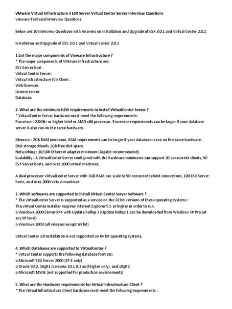 Essential Insights Into Installation And Upgrade Of Vmware Esx Server 3
