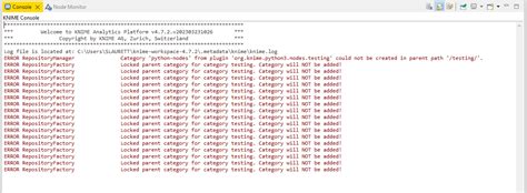 knime 4 7 2 error in console after installation of python extensions knime analytics platform
