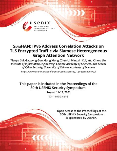 Pdf Siamhan Ipv6 Address Correlation Attacks On Tls Encrypted