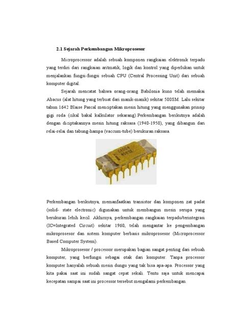 Perkembangan Mikroprosesor Pdf