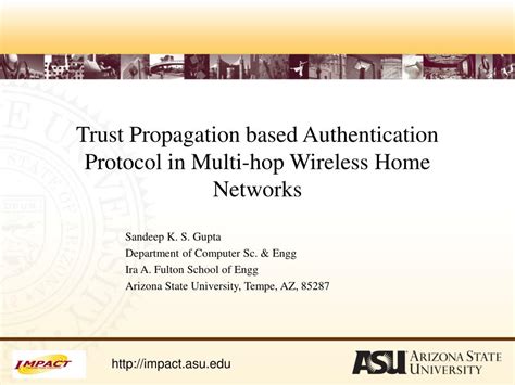 Ppt Trust Propagation Based Authentication Protocol In Multi Hop