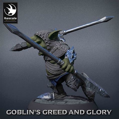 3d Printable Pack Goblin Lancer By Rescale Miniatures