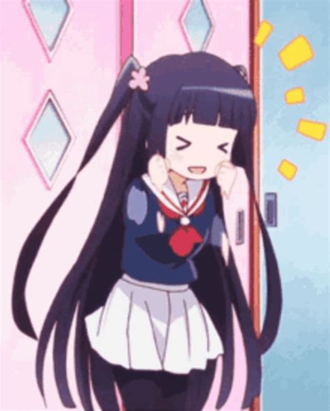 Anime Girl Glittering With Excitement 