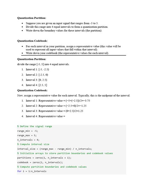 Quantization Partition Pdf Interval Mathematics Algorithms