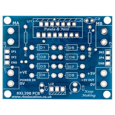 Rk Education Rkl298 H Bridge Motor Drive Ic Project Pcb Only Rapid
