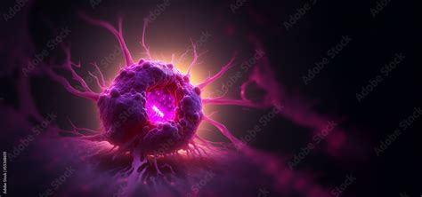 Tumor Microenvironment Concept With Cancer Cells T Cells Nanoparticles Cancer Associated