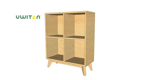 2x2 Book Case Natural Uwitan 3d Warehouse
