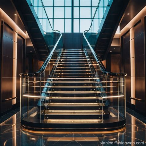 Glass Elevator Hotel Staircase Design Stable Diffusion Online