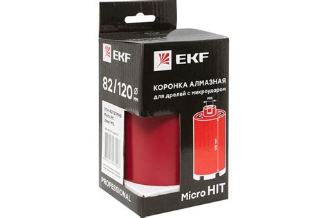 Коронка алмазная DCH-82/120MHS (82х120 мм; M16) EKF dch-82-120-mhs-m16 ...