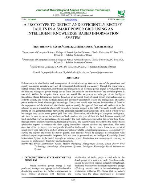 Pdf A Prototype To Detect And Efficiently Rectify Faults In A Smart Power Grid Using An