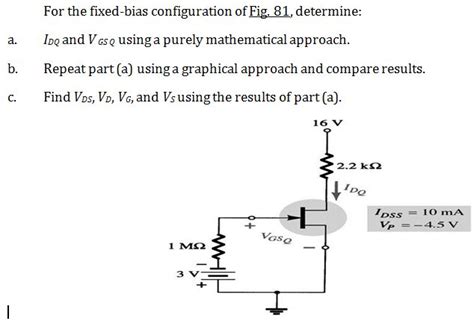 Solved For The Fixed Bias Configuration Of Fig Chegg