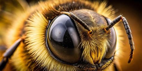 Premium Photo Close Up On Bee Eye Hight Quality Details