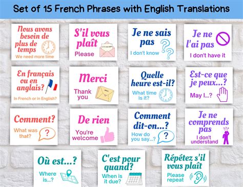 Common French Phrases Classroom Posters French Classroom Decorfrench