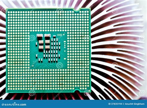 Computer Cpu Central Processor Unit Chip Stock Photo Image Of Microchip Bridge 37835194