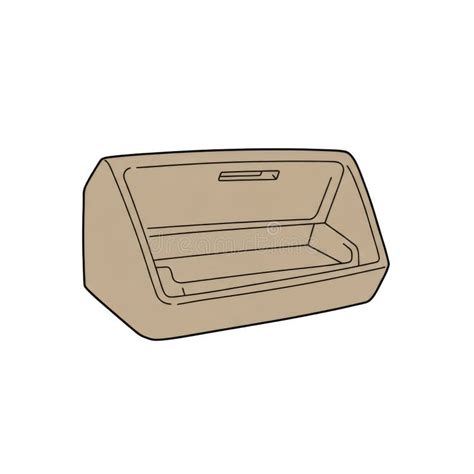 Beige Rectangular Bread Box For Kitchen Storage Stock Illustration