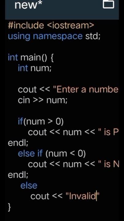 Number Positive And Negative Checker In C Code Coding Programming Codingtutorial Shorts