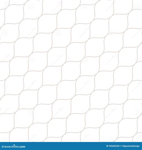 Vector Seamless Pattern Thin Diagonal Wavy Lines White And Beige Stock Vector Illustration